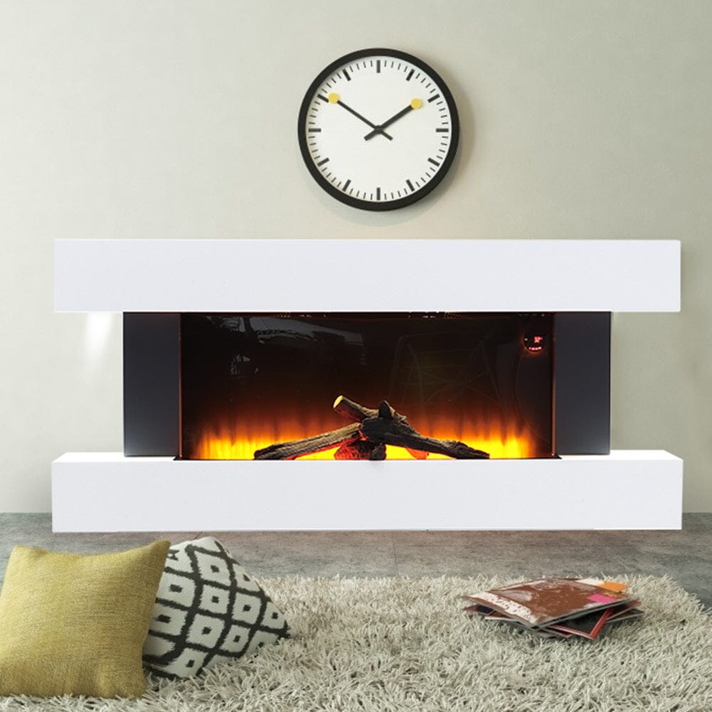 52 Inch Electric Fireplace Set 2000W Wall Mounted Heater Remote Contro ...