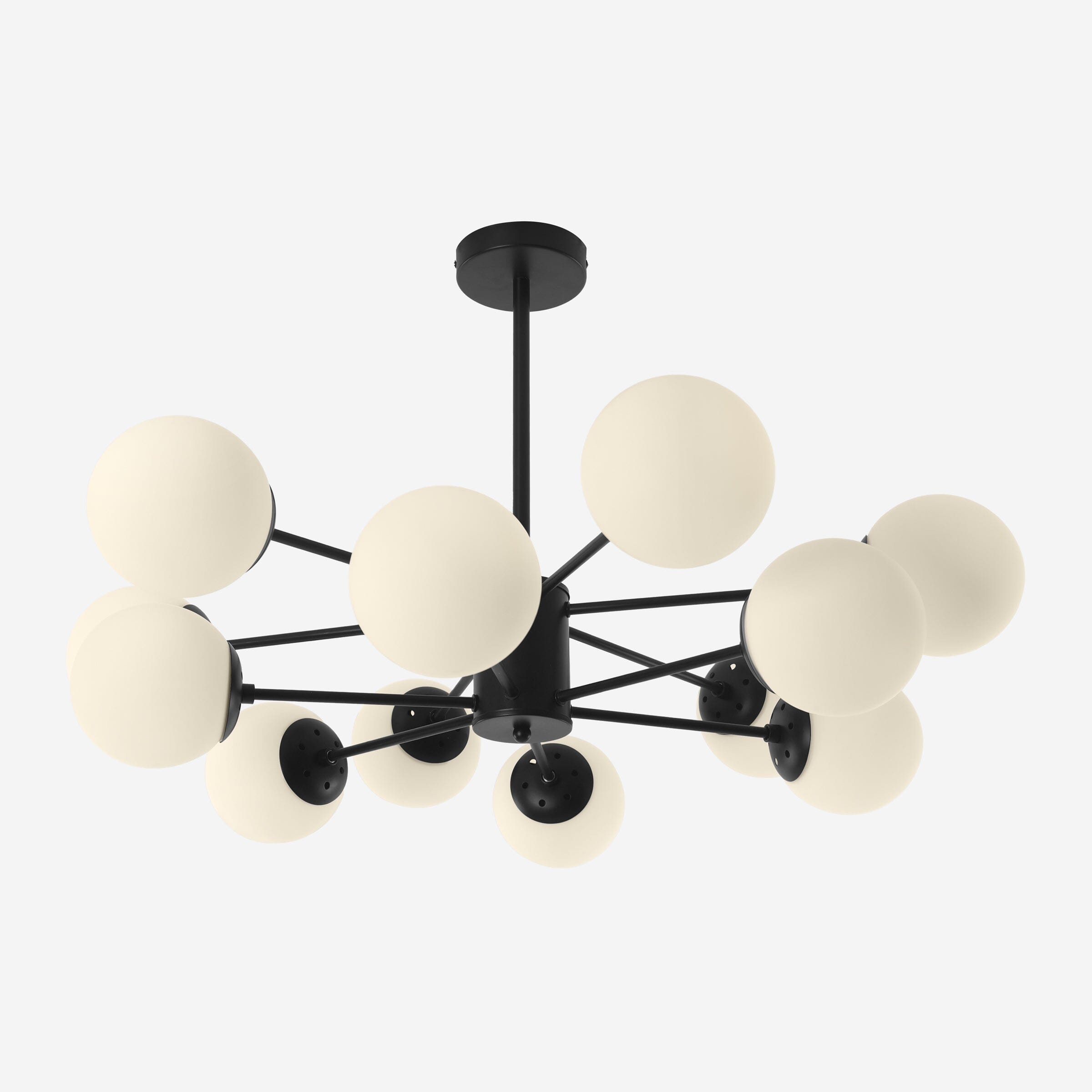 Cumulus - Modern Metal Chandelier Tubular Design Chandelier with LED W ...