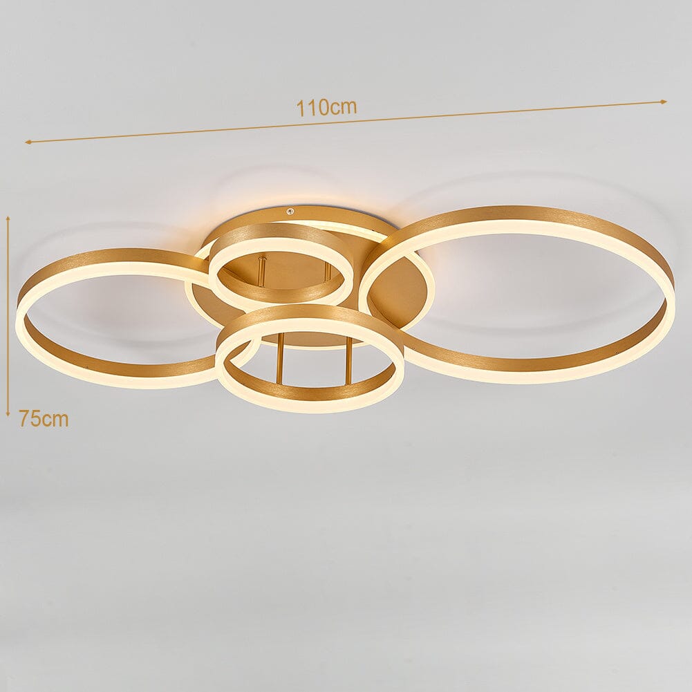 2/3.5 ft Circles Ceiling Light with LED Dimmable/Non-Dimmable – Living ...