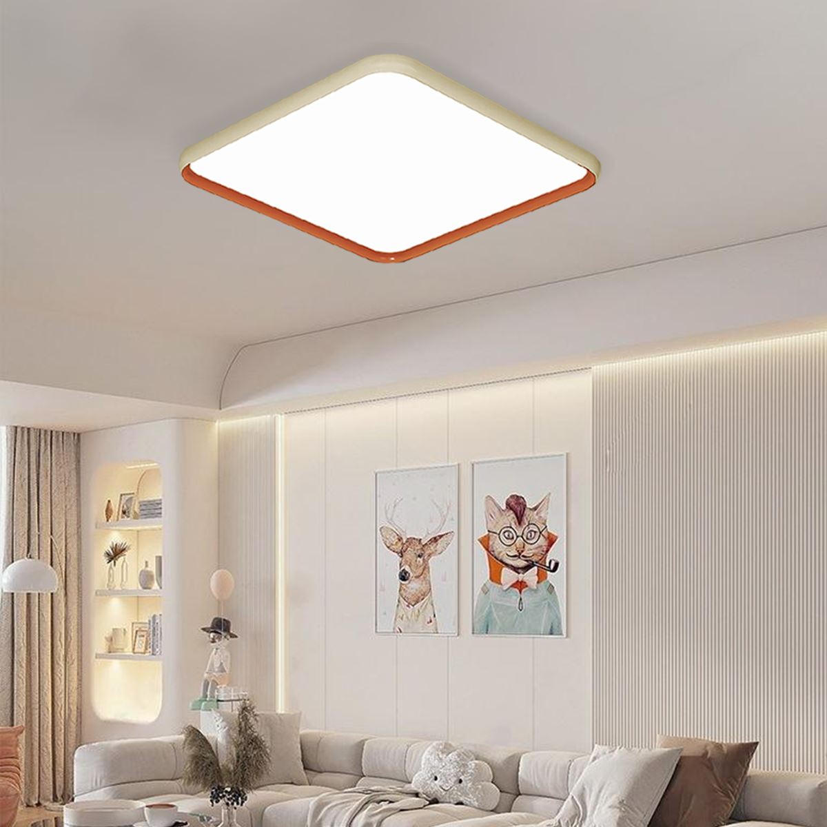 LED Ceiling Light Fixture - Full Spectrum, Dimmable, 3 Size Options ...