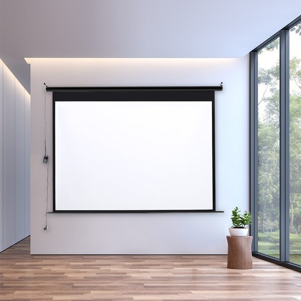 Motorized Electric Projector Screen with Remote Control – Living and Home