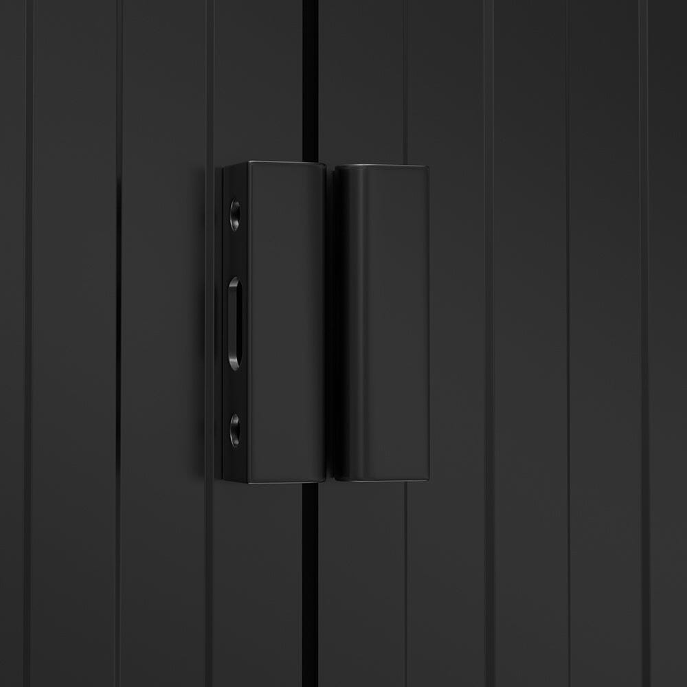 8.6 ft Garden Bike Sheds Metal Storage Shed with Lockable Sliding Door ...