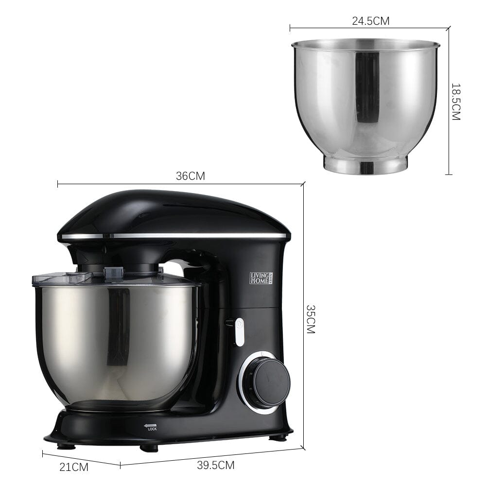 7-Quart Black Household Stand Mixer – Living and Home