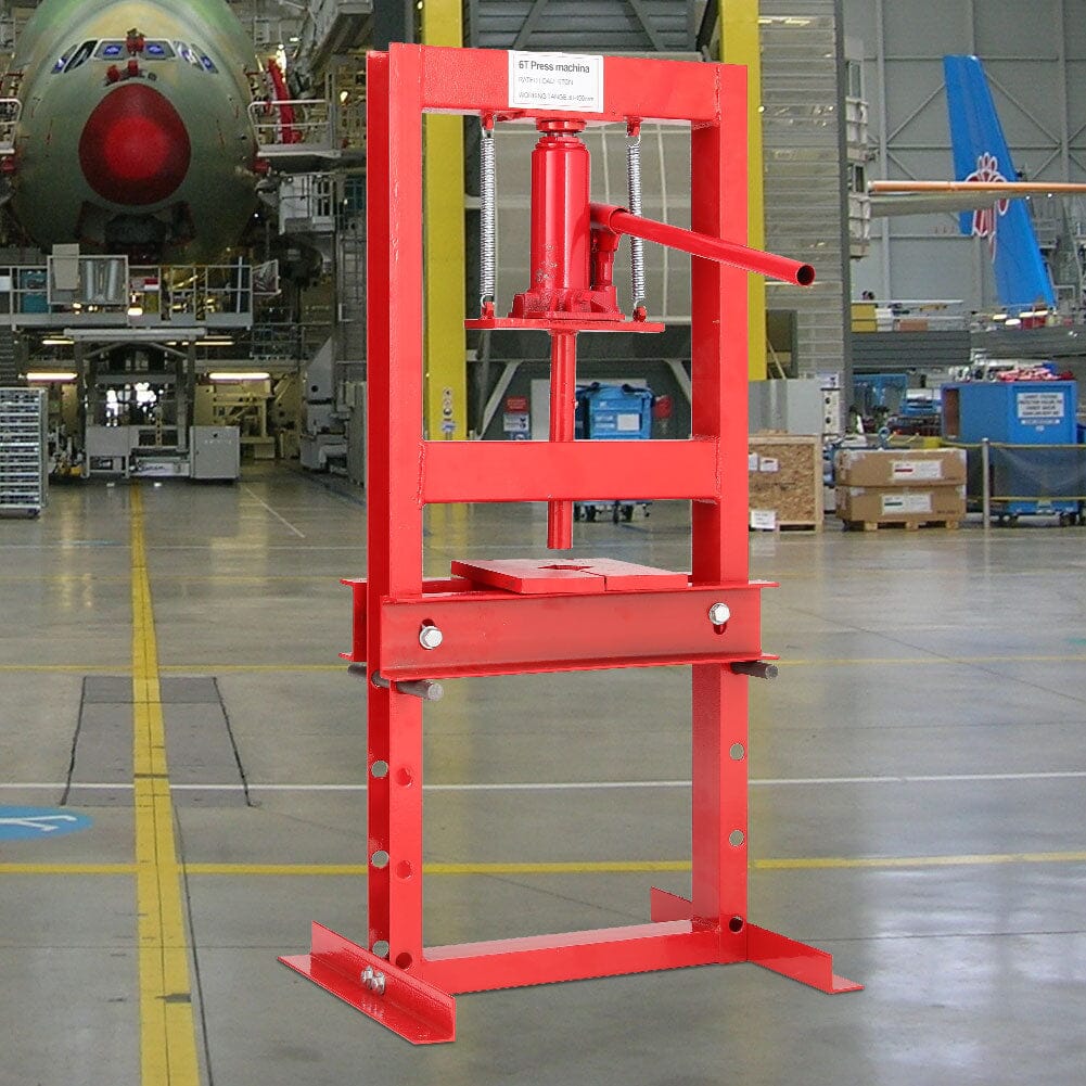 6 Ton Hydraulic H-Frame Shop Press Adjustable Working Table – Living ...