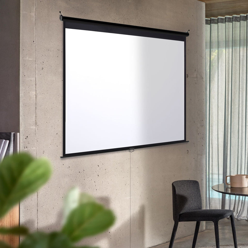 4:3 Projector Screen with Manual Pull Down for Home Theater – Living ...