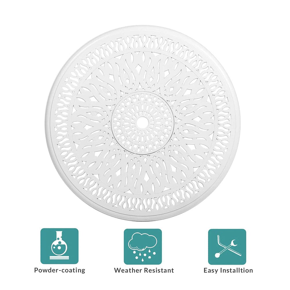 Garden Bistro Table Round Hollow Table with Parasol Hole – Living and Home