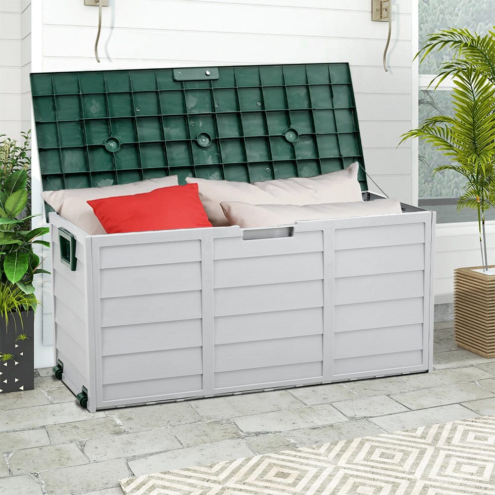 Waterproof Large Plastic Garden Storage Box with Wheels – Living and Home