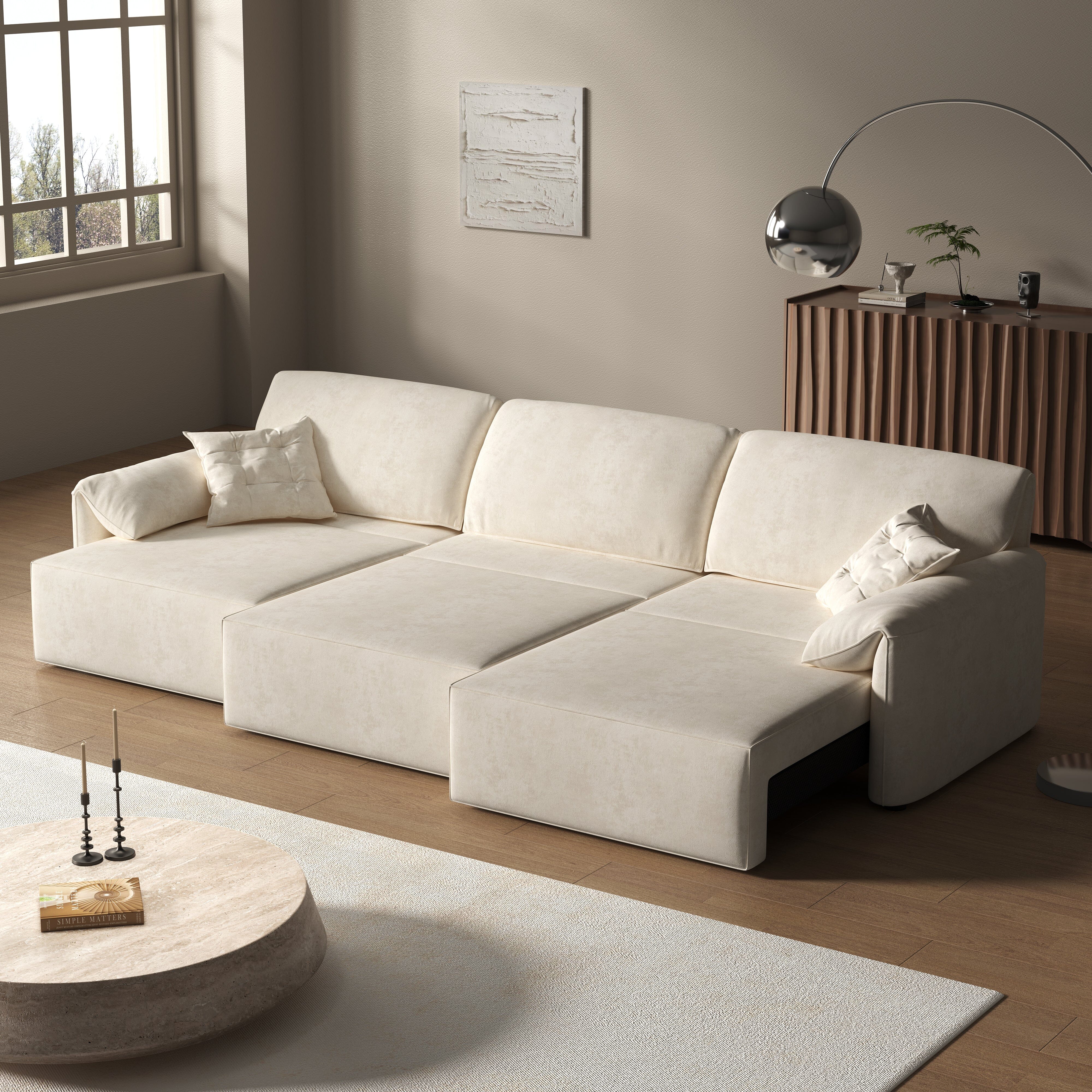 Cottonfy Convenient Remote Control Modular Chaise Sofa Bed – Living and ...