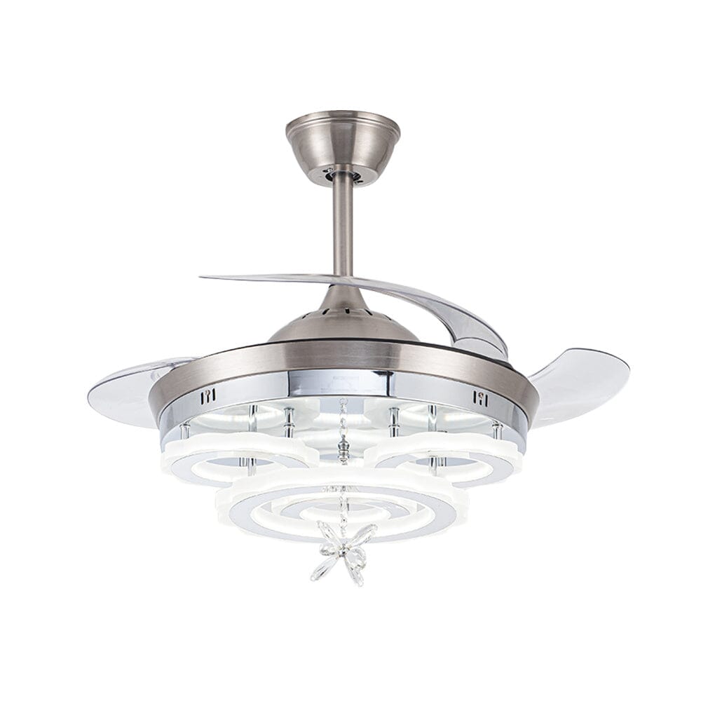 3 Light Changing Acrylic Ceiling Fan 60W for Bedroom Living Room ...