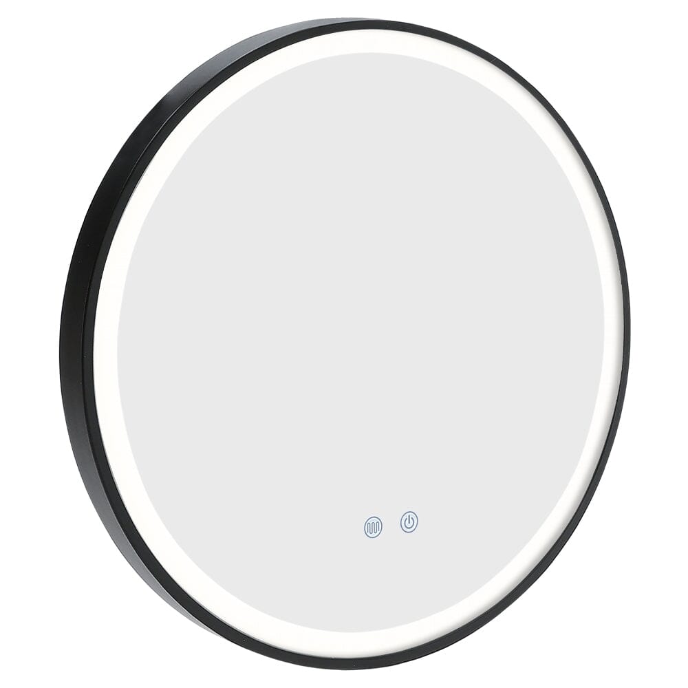 Round Metal Framed LED Wall Mirror – Living and Home