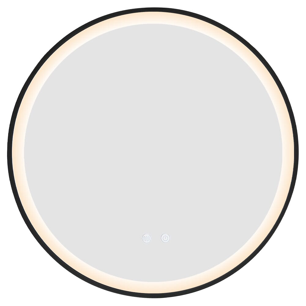 Round Metal Framed LED Wall Mirror – Living and Home