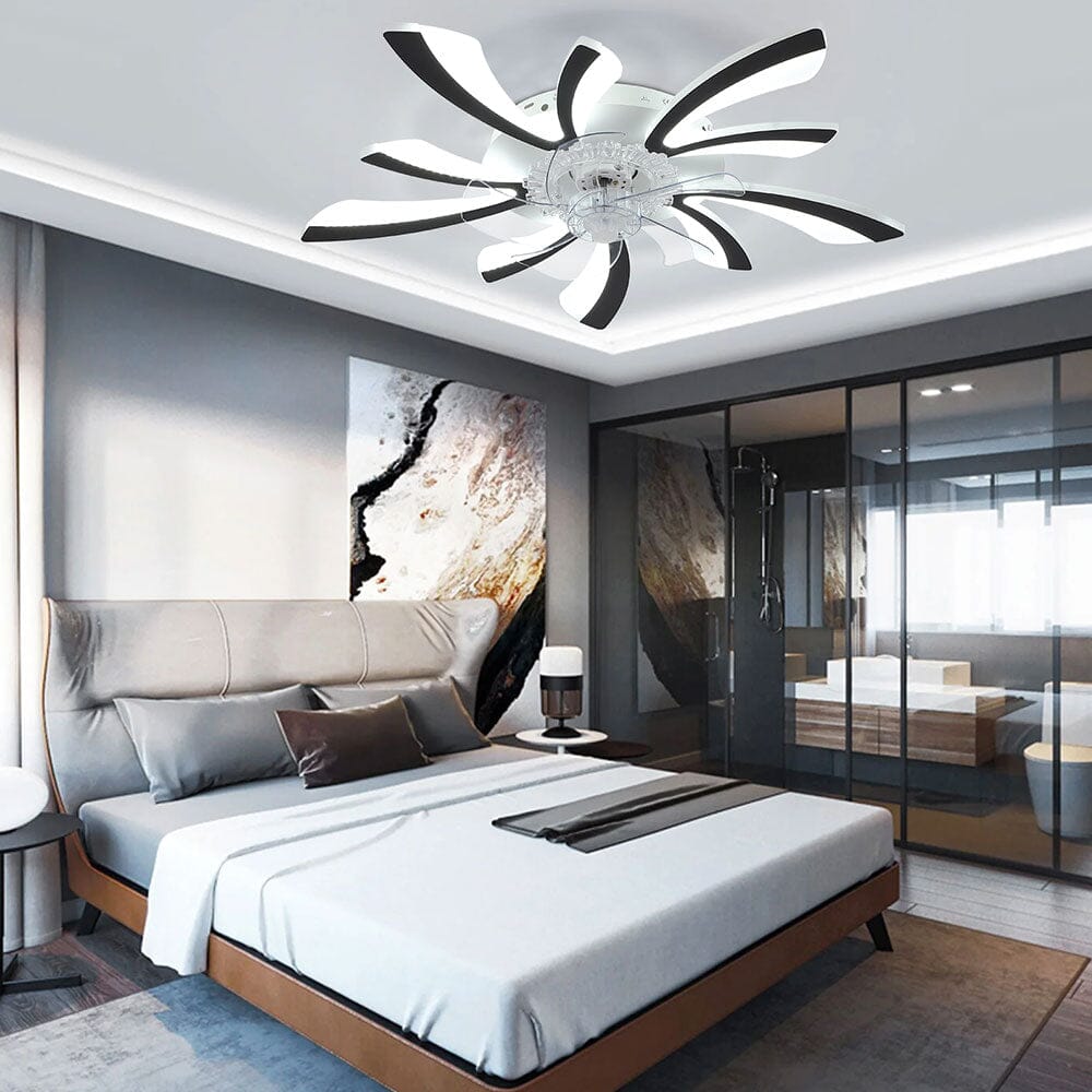 78cm Dia. Acrylic Creative Ceiling Fan with LED Lights – Living and Home
