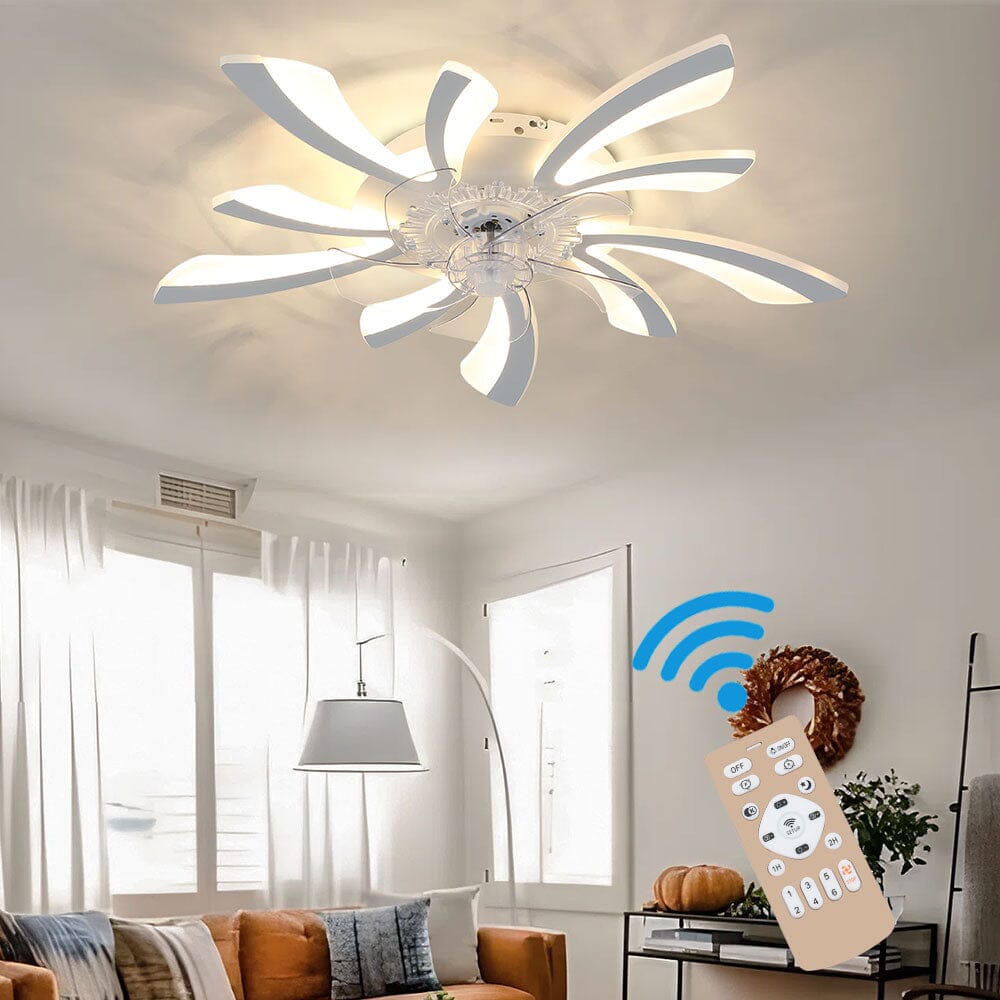 78cm Dia. Acrylic Creative Ceiling Fan with LED Lights – Living and Home
