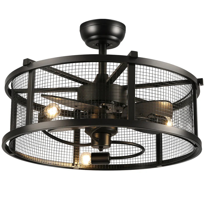 Ceiling Fans In Metal Cages