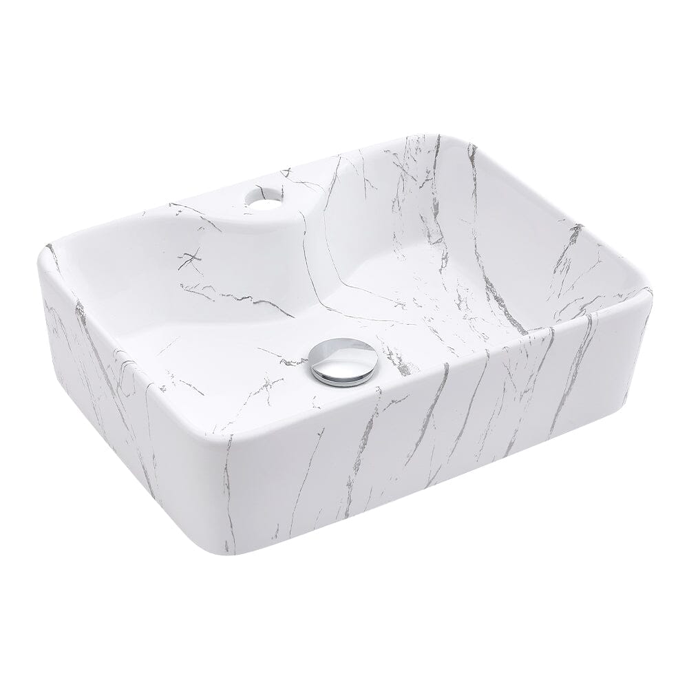 48cm W x 37cm D Rectangular Marble Vessle Sink – Living and Home