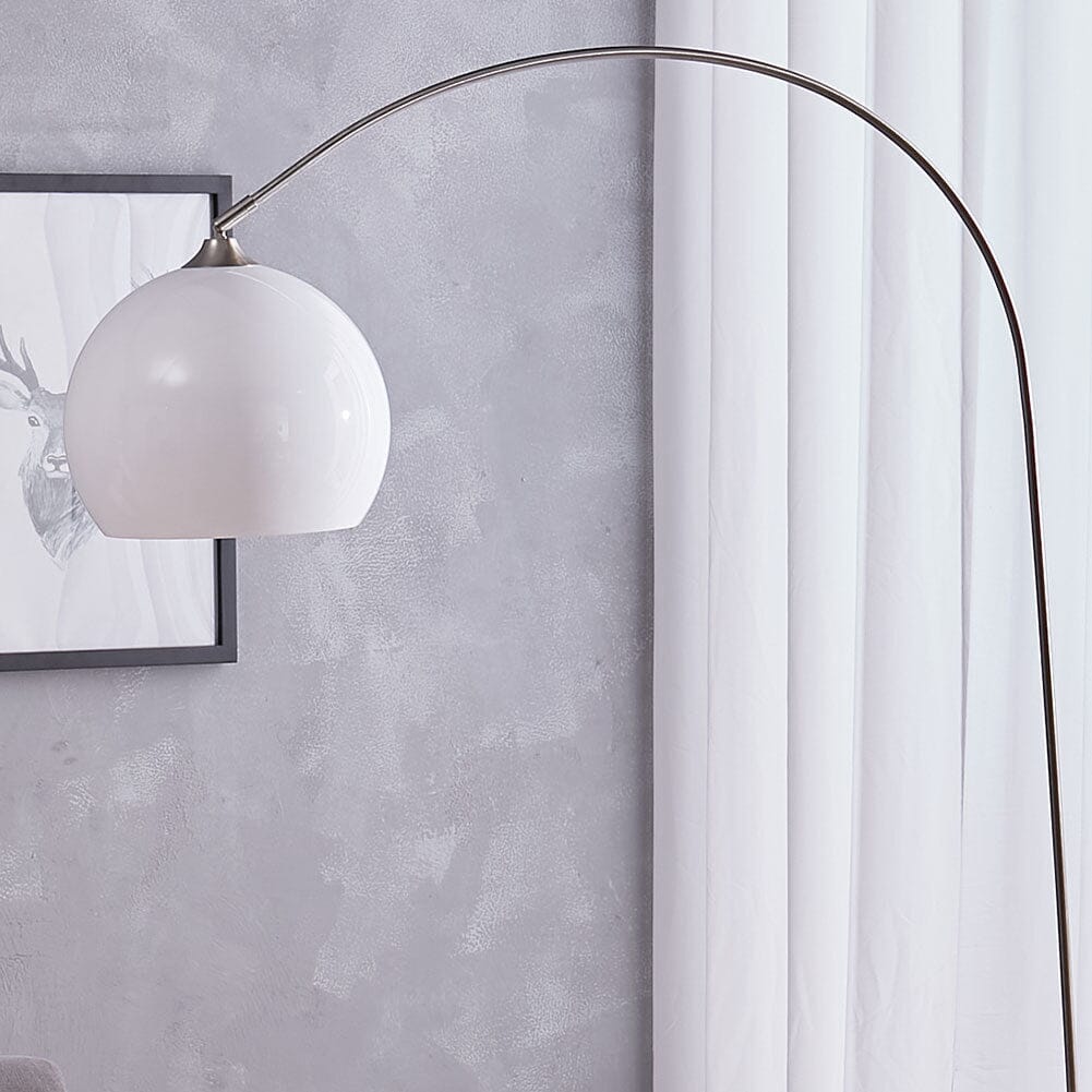 4ft-5ft Adjustable Arch LED Floor Lamp with Marble Base – Living and Home