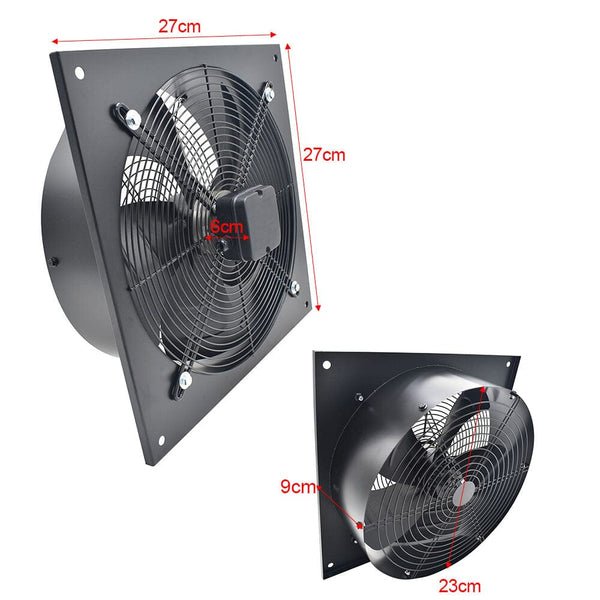 200mm Exhaustor Fan Ventilation Wall-Mounted Axial Fan – Living and Home