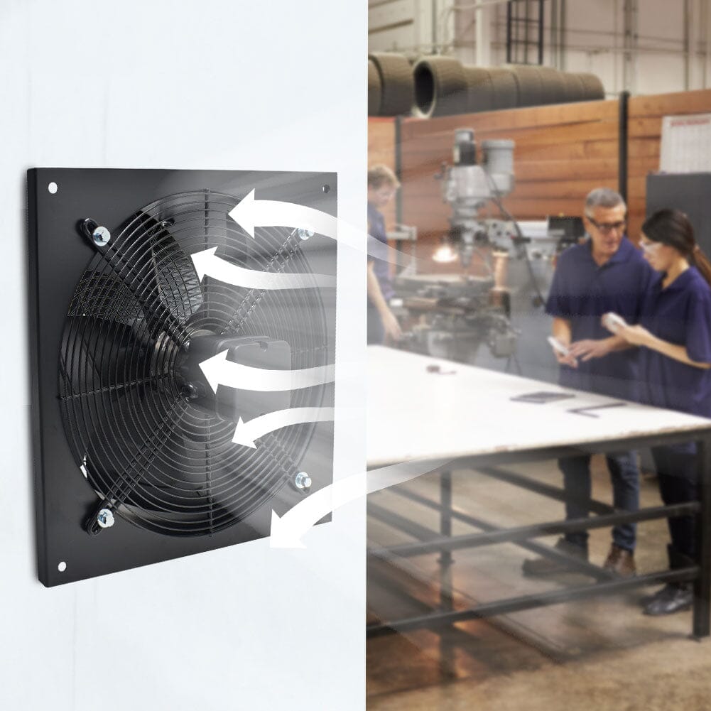 200mm Exhaustor Fan Ventilation Wall-Mounted Axial Fan – Living and Home