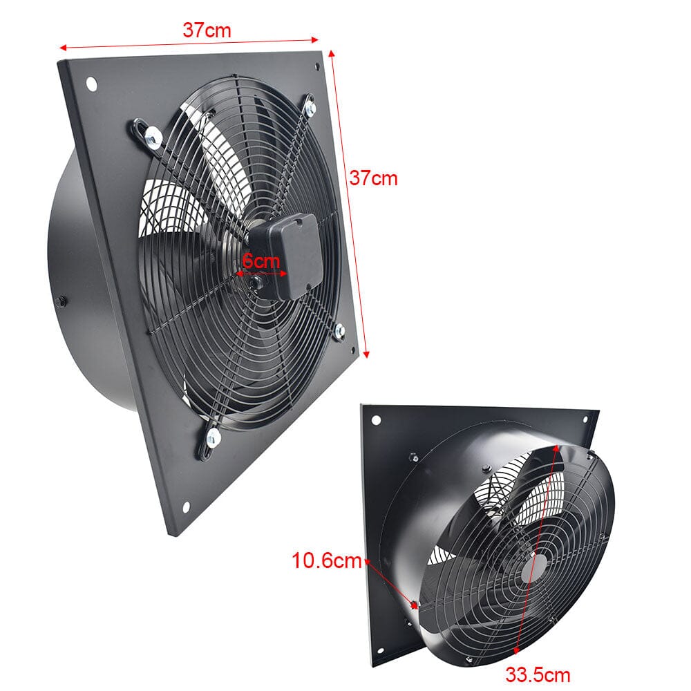 200mm Exhaustor Fan Ventilation Wall-Mounted Axial Fan – Living and Home