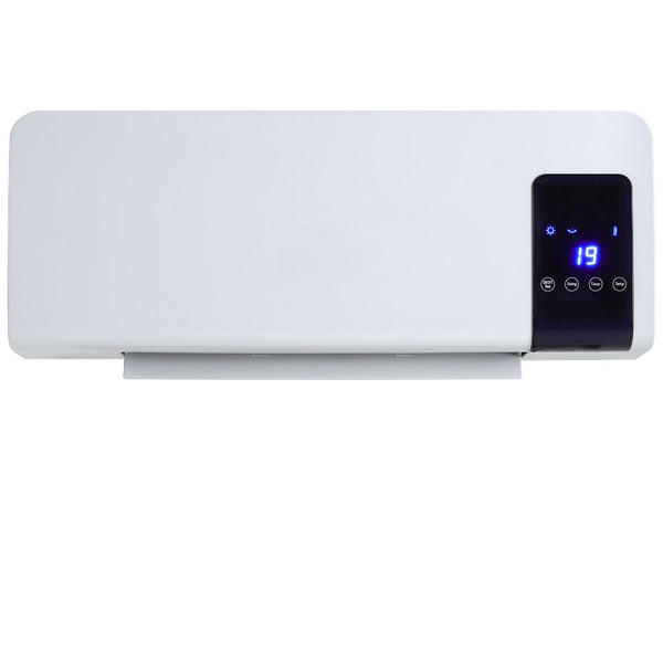 Wall Mounted White Electric Heater with Remote Control – Living and Home