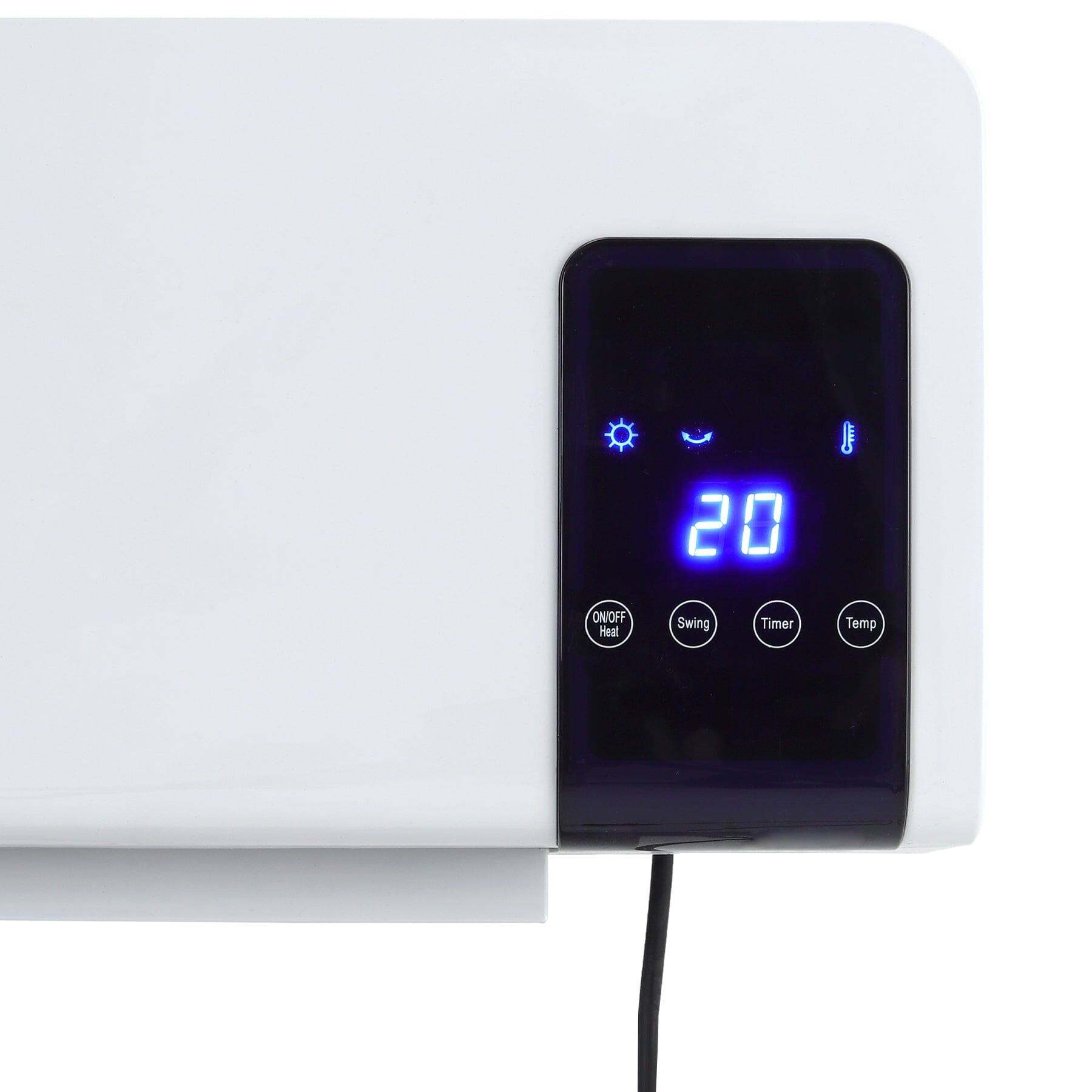 Wall Mounted White Electric Heater with Remote Control – Living and Home