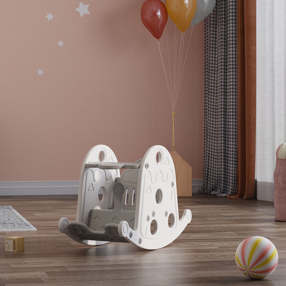 Grey Floor Standing Toddler Rocking Chair Plastic Toy – Living and Home