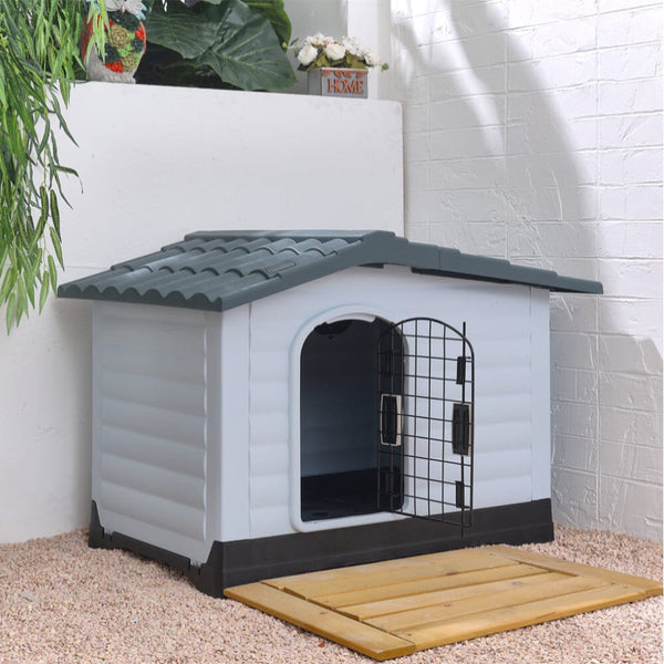 Large Dog Kennel Outdoor Indoor Pet Plastic Garden House – Living and Home