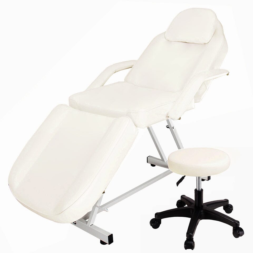 178cm L Adjustable Beauty Bed Salon Chair Set with Stool – Living and Home