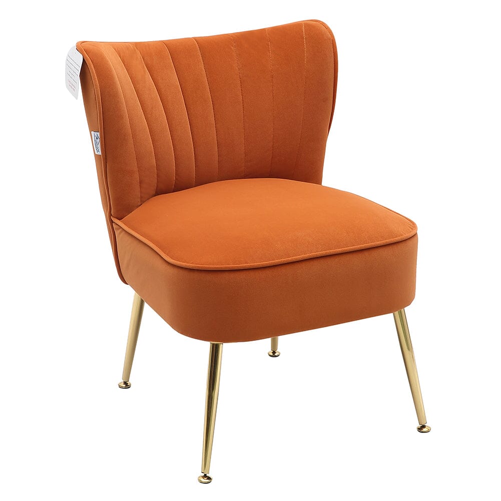 Velvet Cocktail Chairs Accent Chairs with Gold Legs – Living and Home