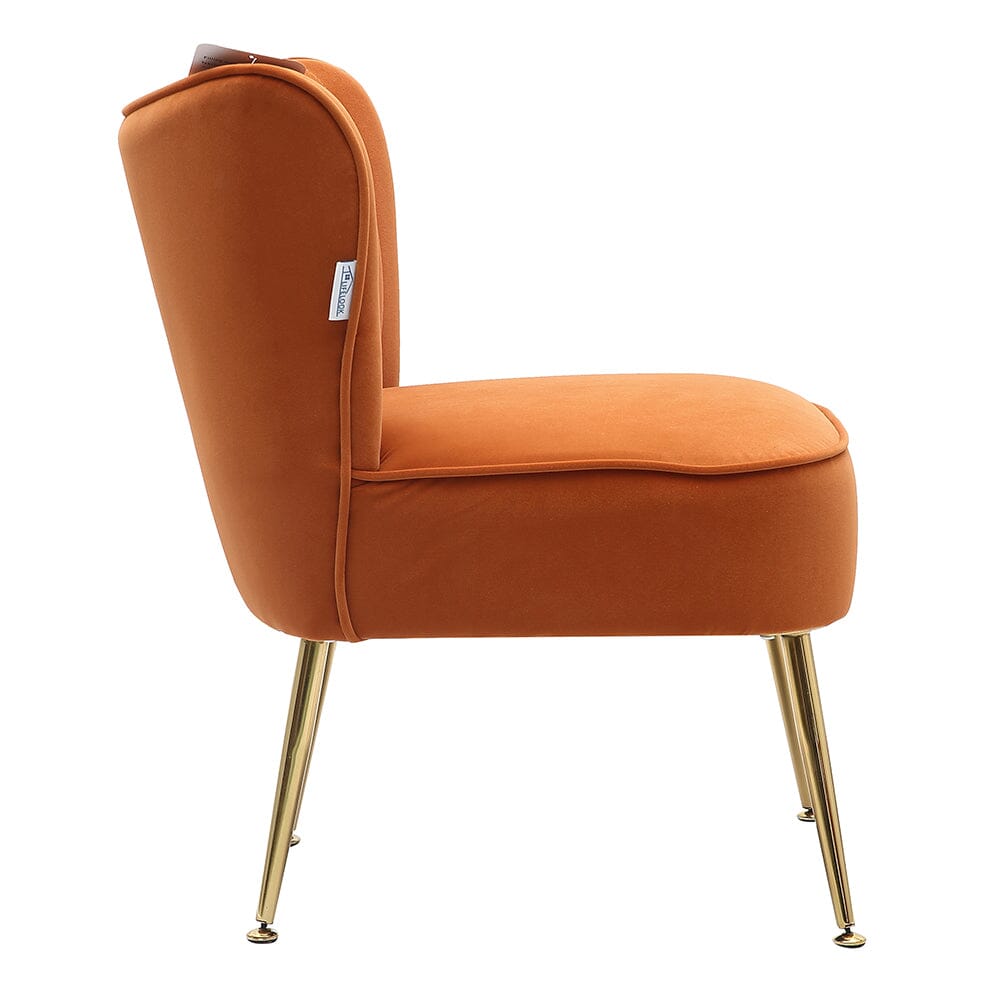 Velvet Cocktail Chairs Accent Chairs with Gold Legs – Living and Home