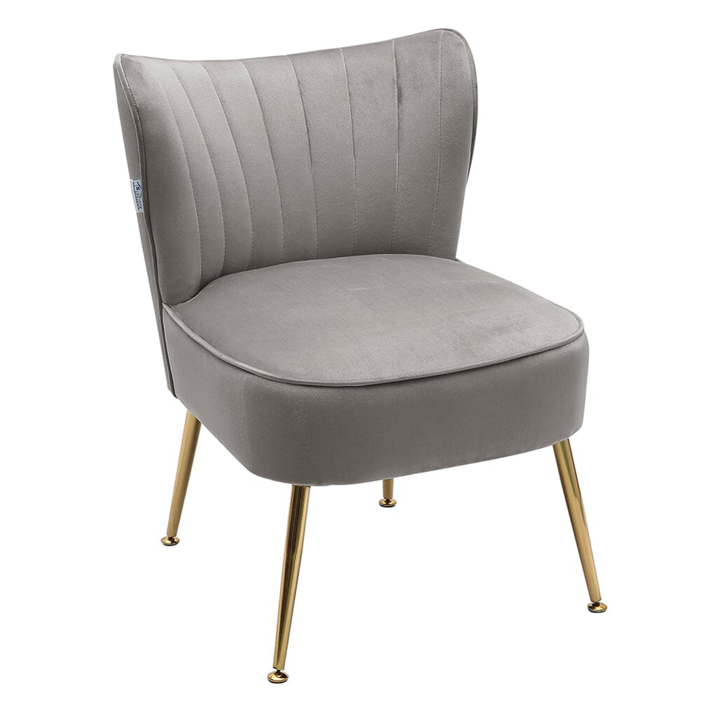 Velvet Cocktail Chairs Accent Chairs with Gold Legs – Living and Home