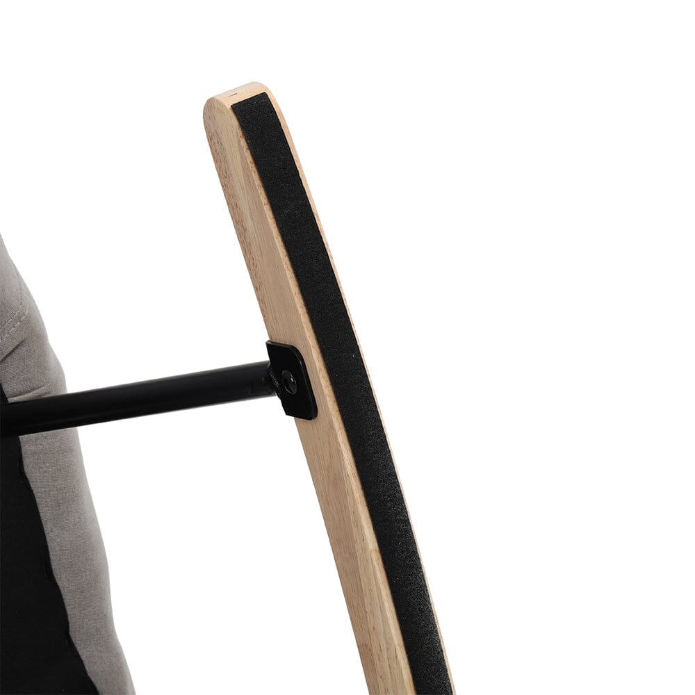 3ft Height Tufted Linen Upholstered Rocking Chair – Living and Home