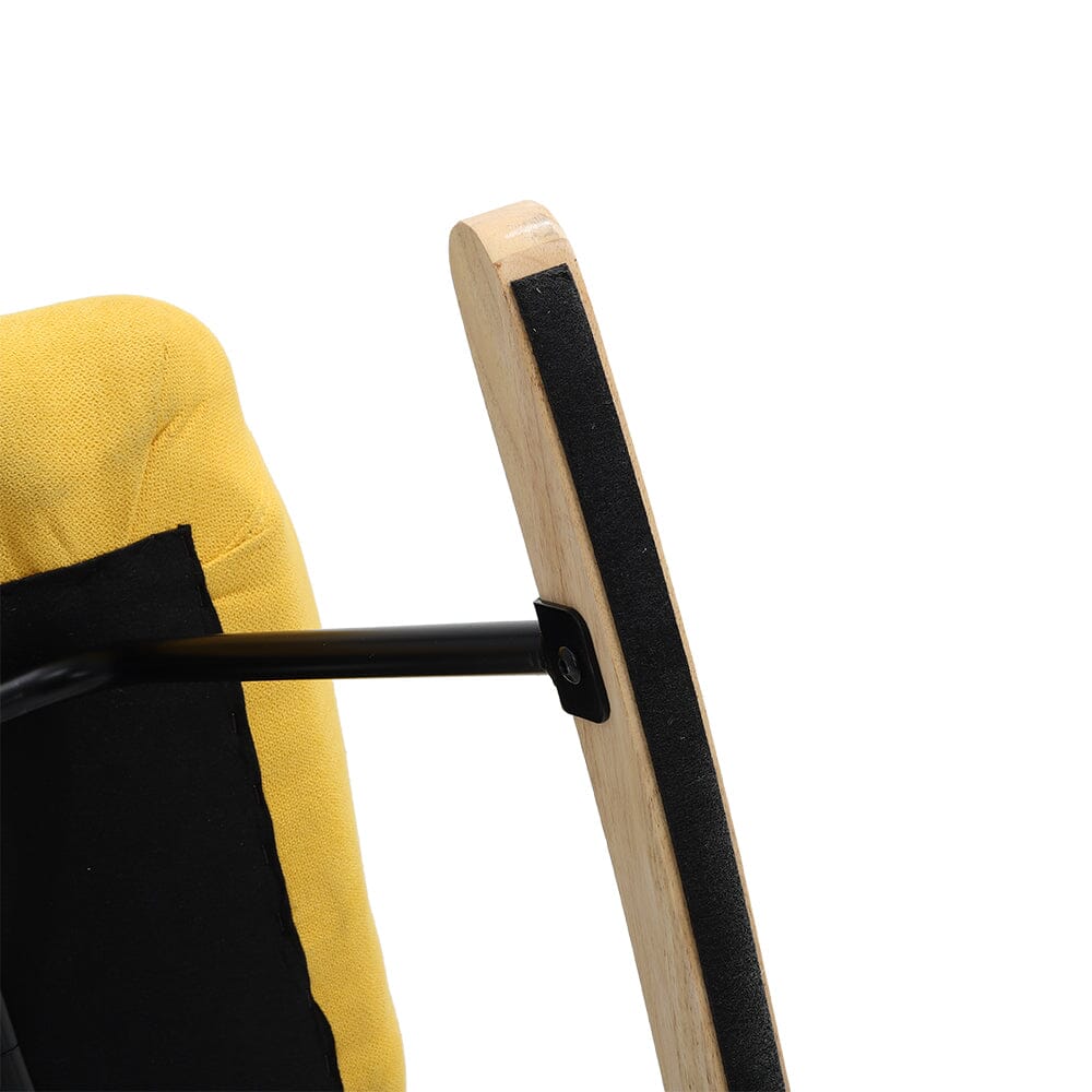 3ft Height Tufted Linen Upholstered Rocking Chair – Living and Home