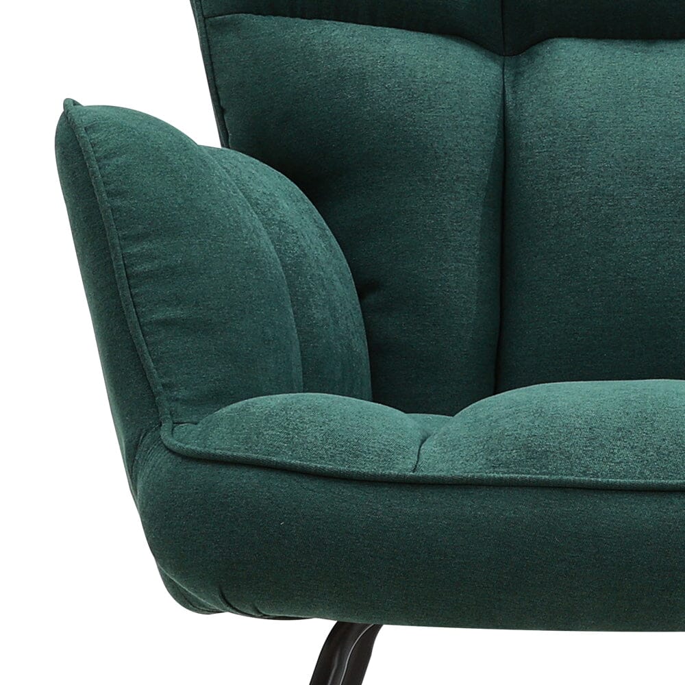 3ft Patchwork Upholstered Rocking Chair with Wooden Skates – Living and ...