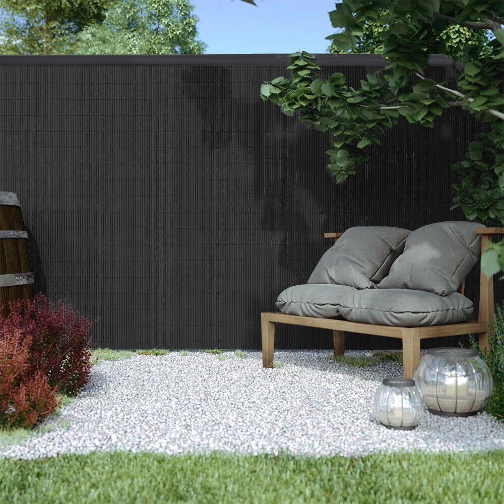 Dark Grey Garden Fence Outdoor Privacy Screen – Living and Home