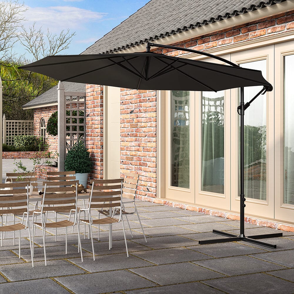 3M Black Sun Parasol Hanging Banana Umbrella – Living and Home