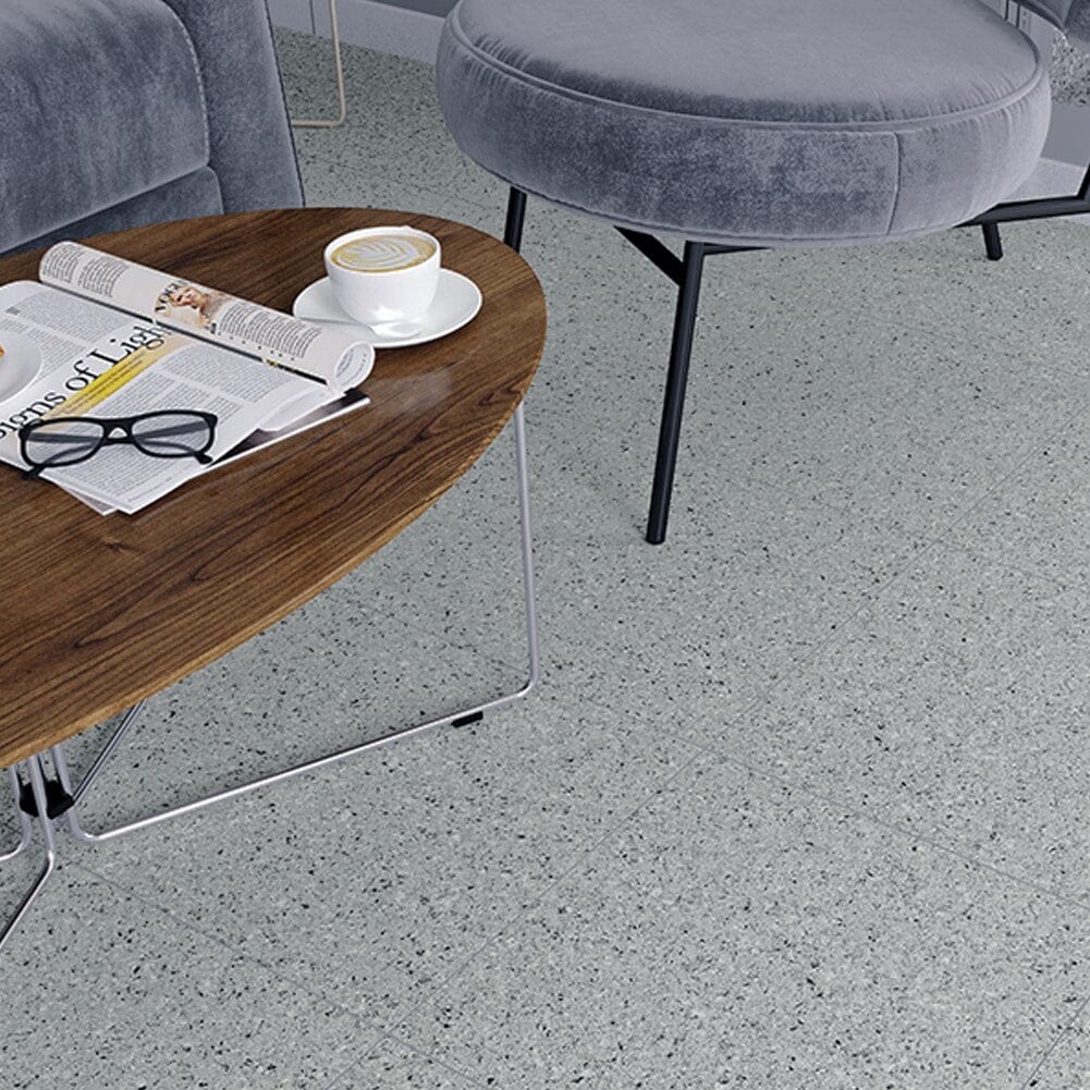 Set of 24 Peel and Stick PVC Granite Floor Tile – Living and Home