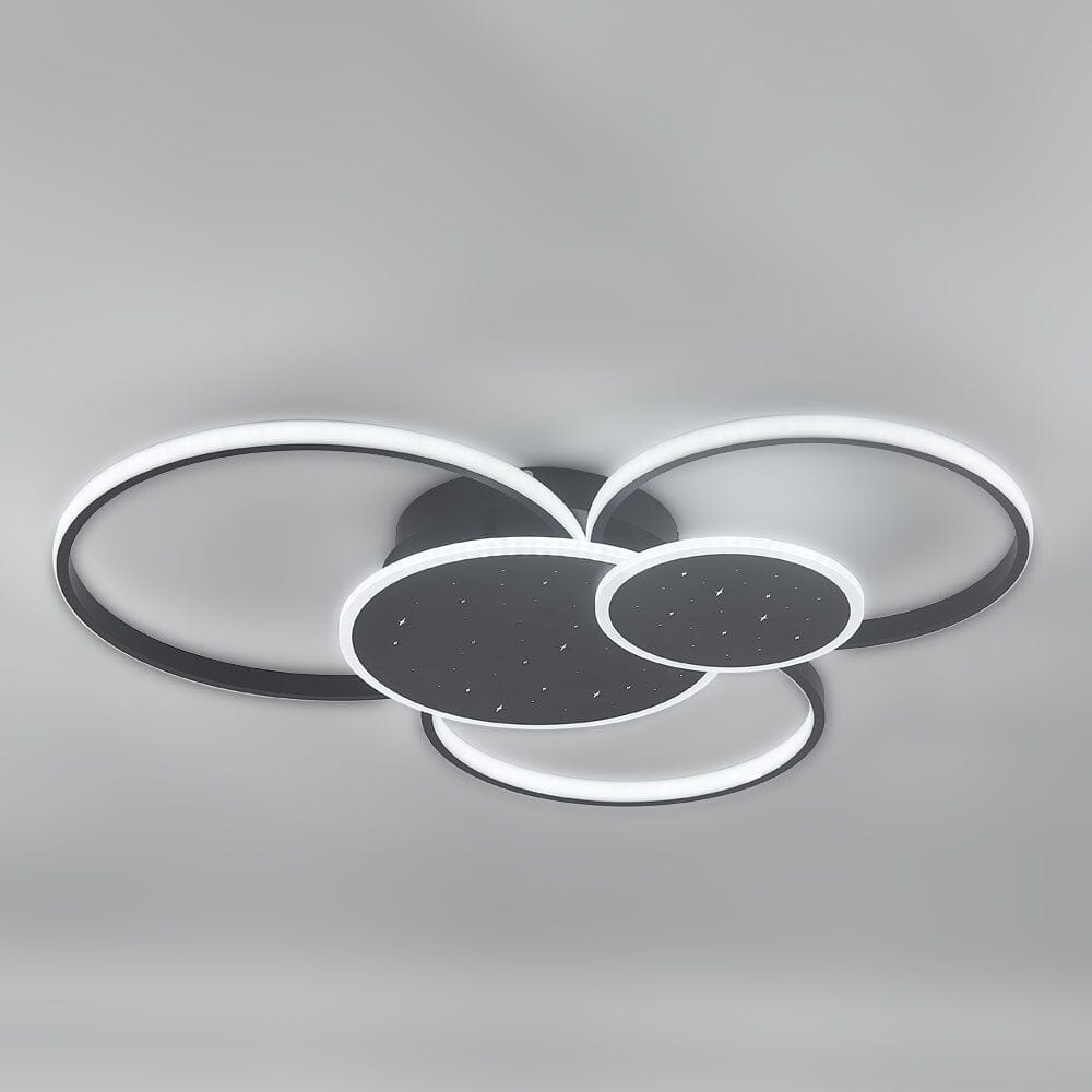 115W Modern 5 Rings LED Ceiling Light White Light – Living and Home