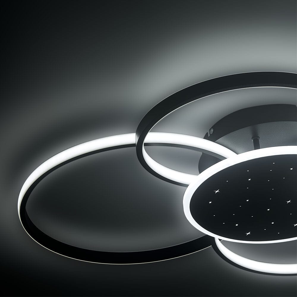 115W Modern 5 Rings LED Ceiling Light White Light – Living and Home