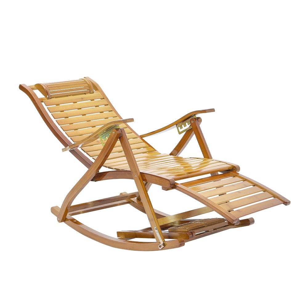 Bamboo Rocking Chair Foldable Recliner – Living and Home