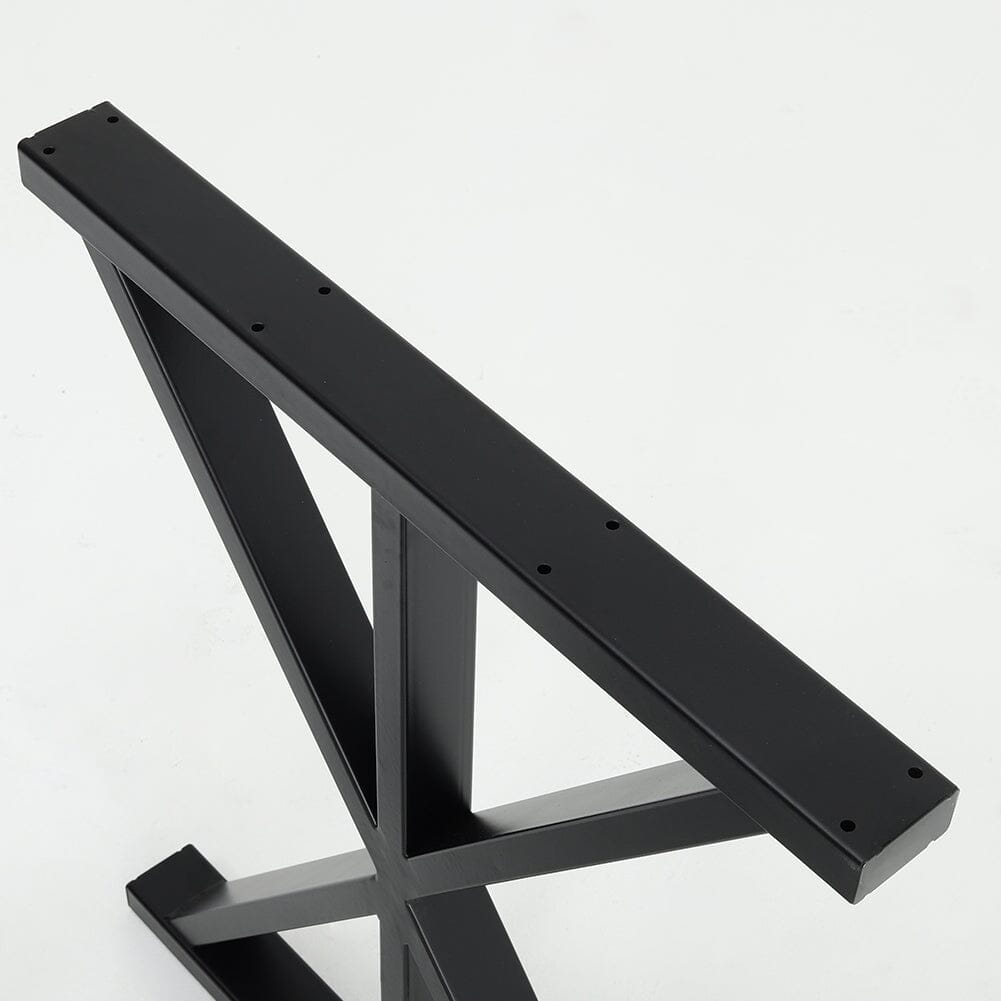 2 Pieces Black Metal Table Legs Heavy Duty Industrial Table Legs ...