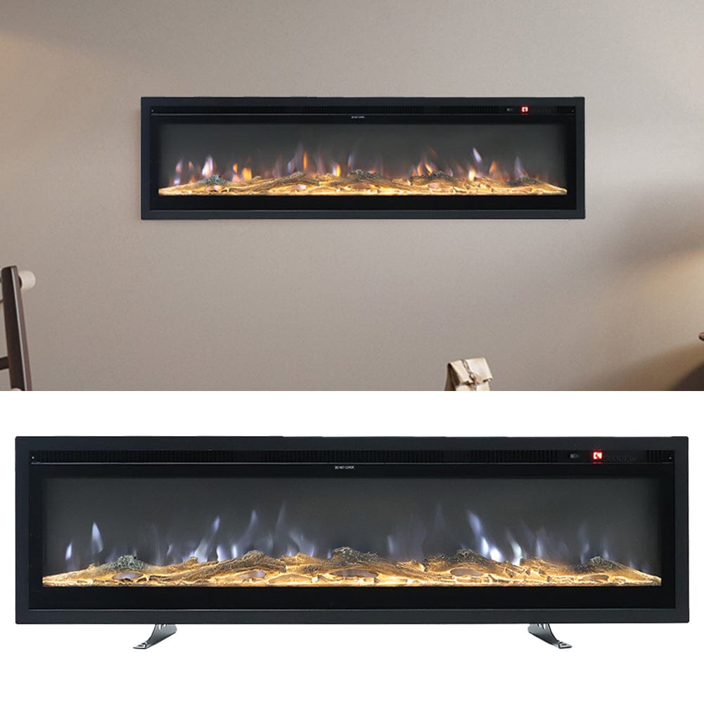 40/50/60 Inch Electric Fireplace 9 Colour LED Flame Effect Heater With ...