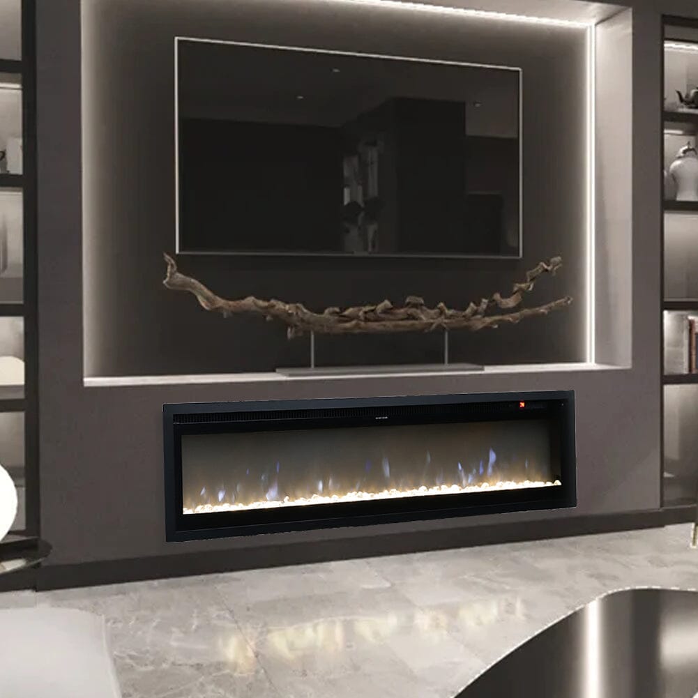 40/50/60 Inch Electric Fireplace 9 Colour LED Flame Effect Heater With ...