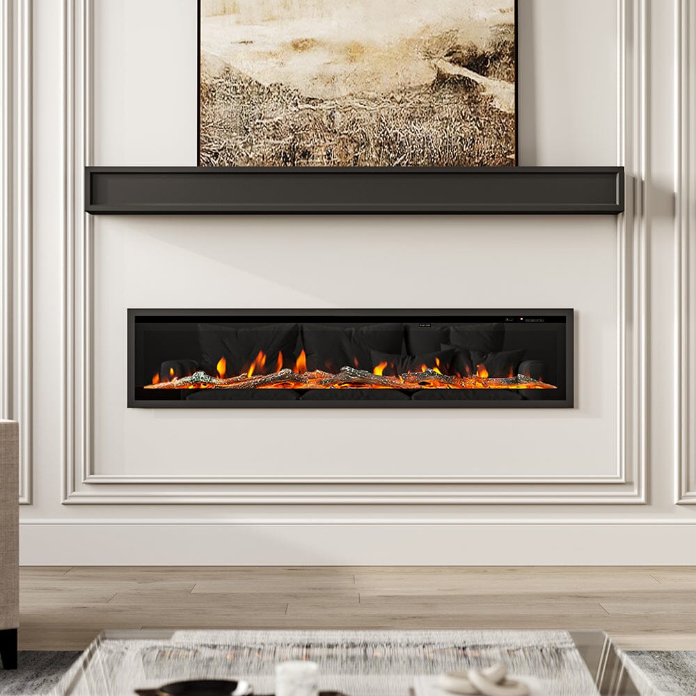 40/50/60/70/80 Inch Electric Fireplace 9 Colour LED Flame Effect Heate ...