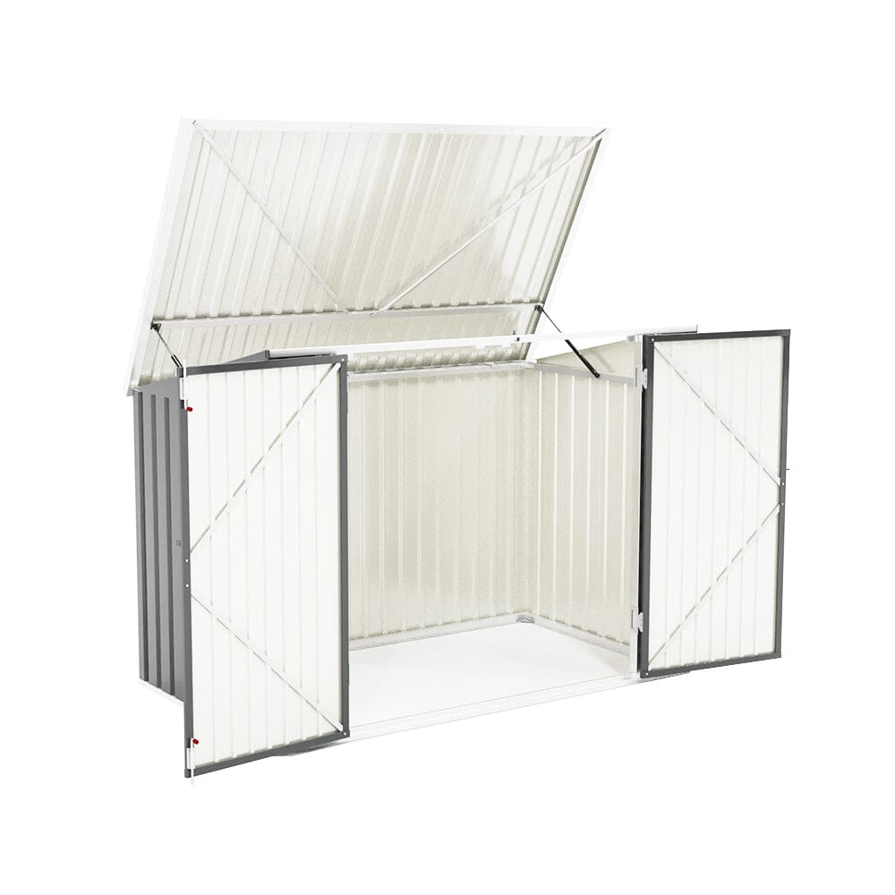 7ft Steel Bike Shed Lockable Garden Storage Shed – Living and Home