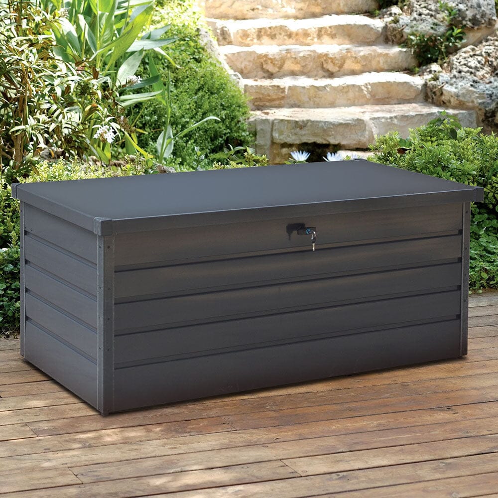200L/600L Metal Outdoor Garden Storage Box Lockable Waterproof – Living ...