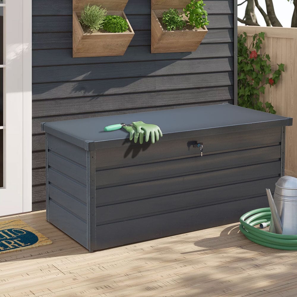 200L/600L Metal Outdoor Garden Storage Box Lockable Waterproof – Living ...