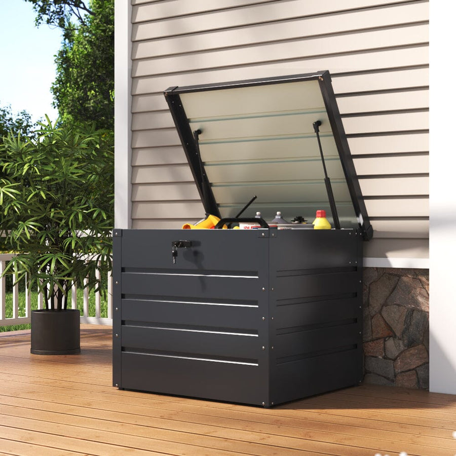 200L/600L Metal Outdoor Garden Storage Box Lockable Waterproof – Living ...