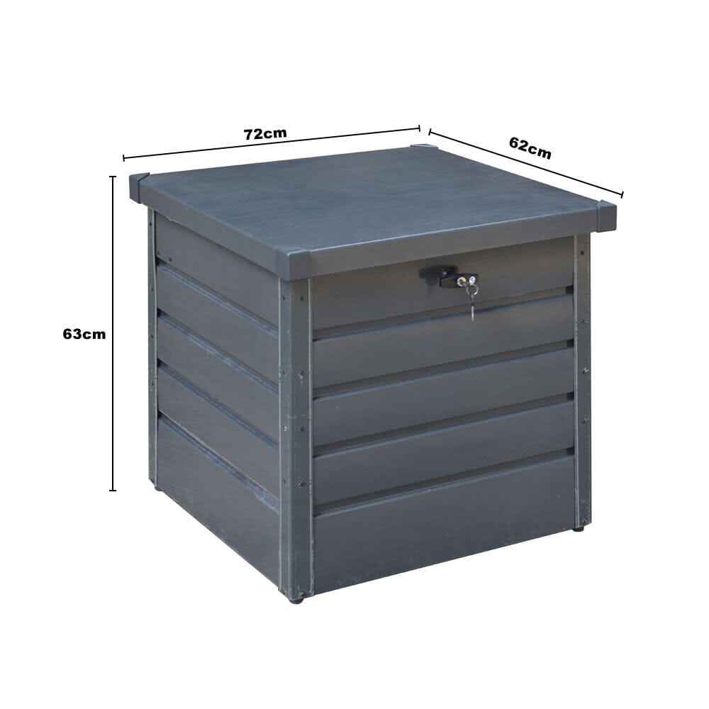 200L/600L Metal Outdoor Garden Storage Box Lockable Waterproof – Living ...