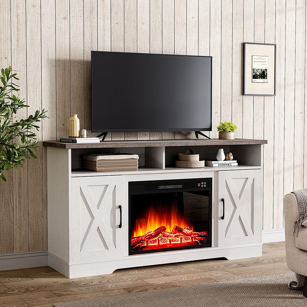 138cm W Freestanding Fireplaces Recessed Electric Fireplace TV Stand ...